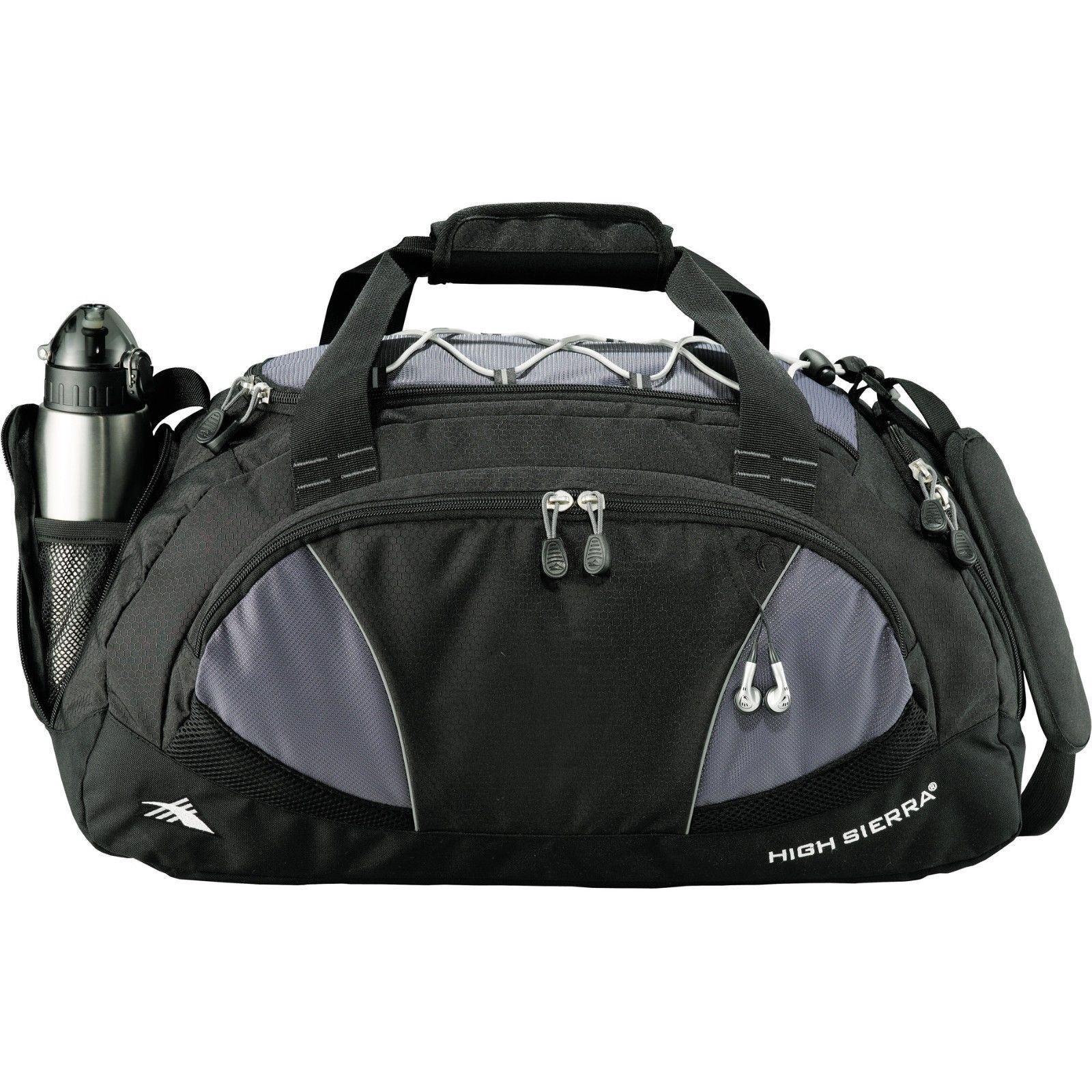 21" Fashionable Sport Gym Duffel Bag with Side Shoe Pocket Black