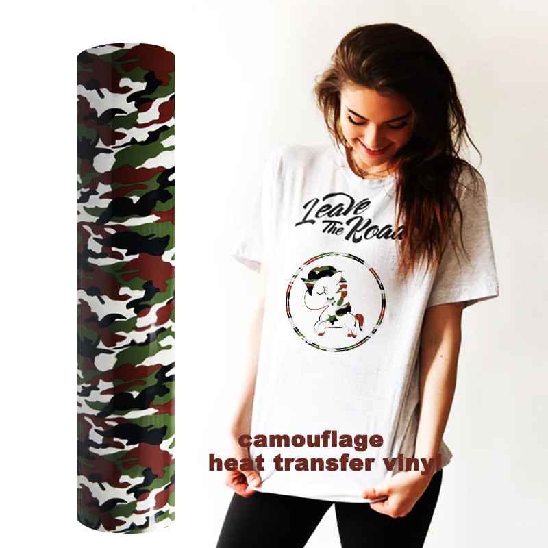 Custom Camouflage Heat Transfer Vinyl for vinil textile camo htv T ...