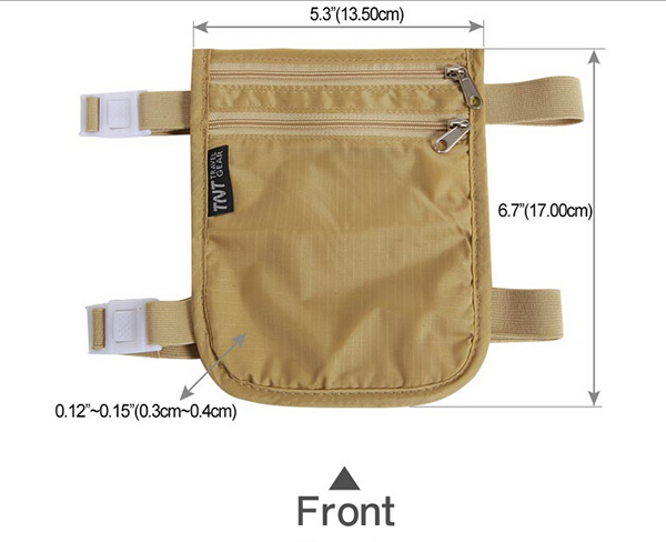 Security Leg Wallet,Hidden Safe Travel Pouch